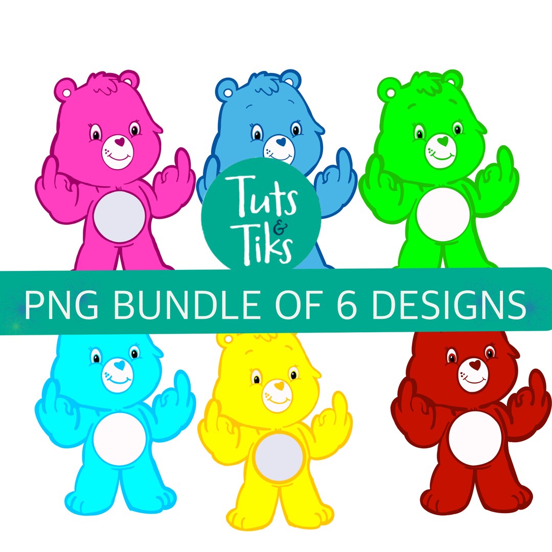 BUNDLE Swear Bears Pngfunny Care Bears Bundlesassy Bears Png - Etsy
