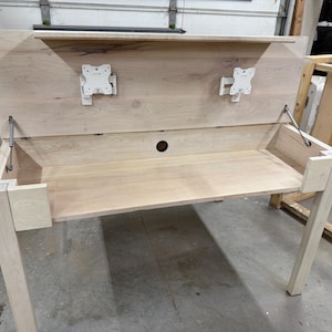 Hidden Monitor Lift-top Wooden Desk: Home Office Furniture - Etsy
