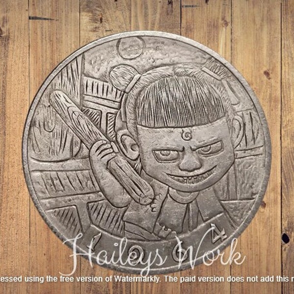 Anime Girl Silver Coin - Etsy