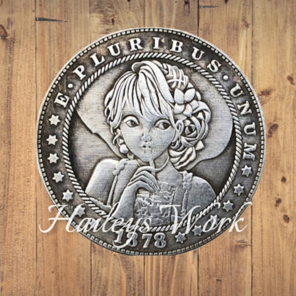 Anime Girl Silver Coin - Etsy