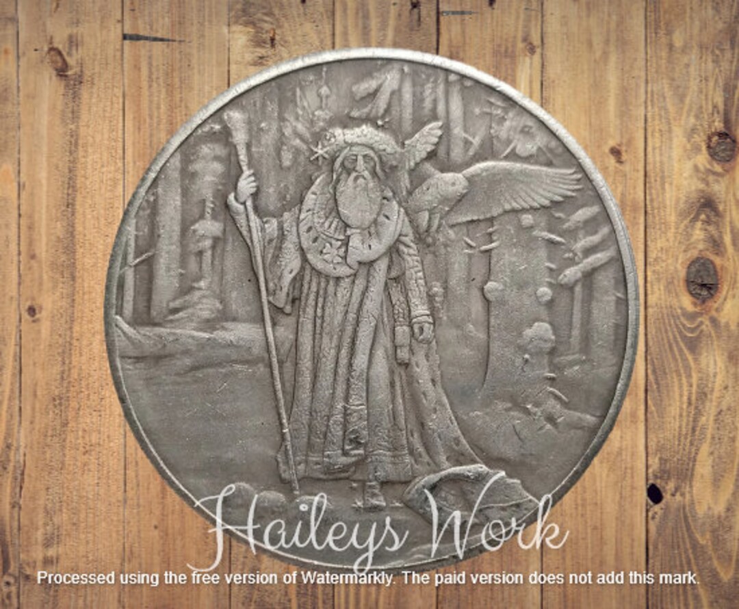 Hobo Nickel Coin Celtic Druid in Nature Wizard Mythology Catholic Cross ...