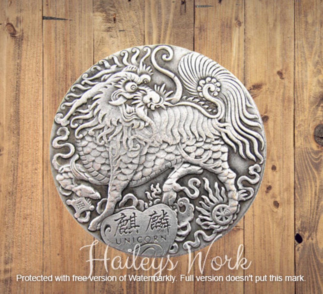New Hobo Coin Chinese Dragon Unicorn Fantasy Animal Lucky Art Artist ...