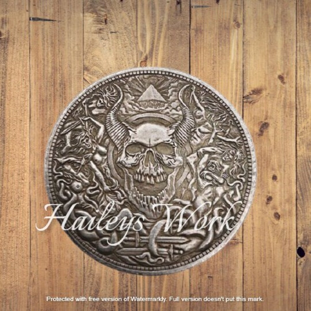 Skull Devil Hobo Nickel Satan Lucifer Hell God Skeleton Morgan Dollar ...