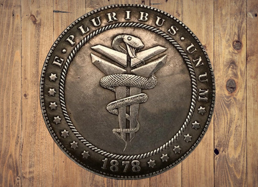 Hobo Nickel Snake Viper Rod of Asclepius Morgan Dollar Silver - Etsy