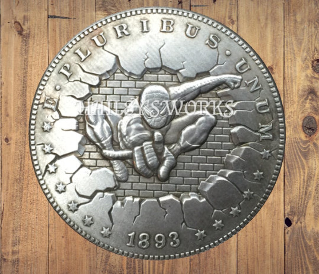 Hobo Nickel Spiderman Marvel DC Comic Movie Avengers Morgan Dollar ...
