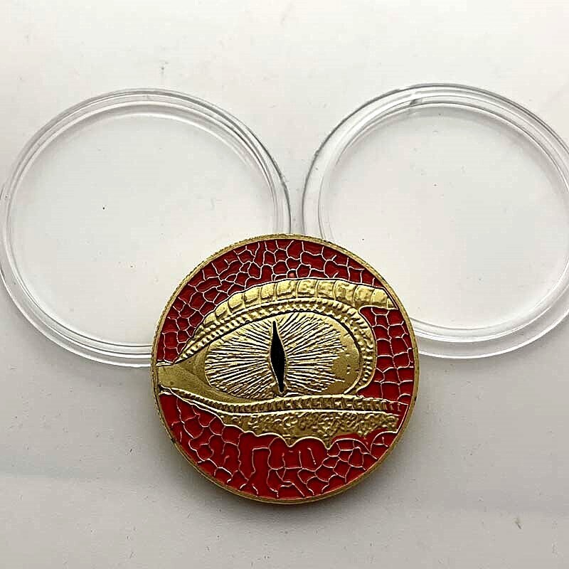 Large Red Dragon Coin Medieval Norse Collectible Magic | Etsy