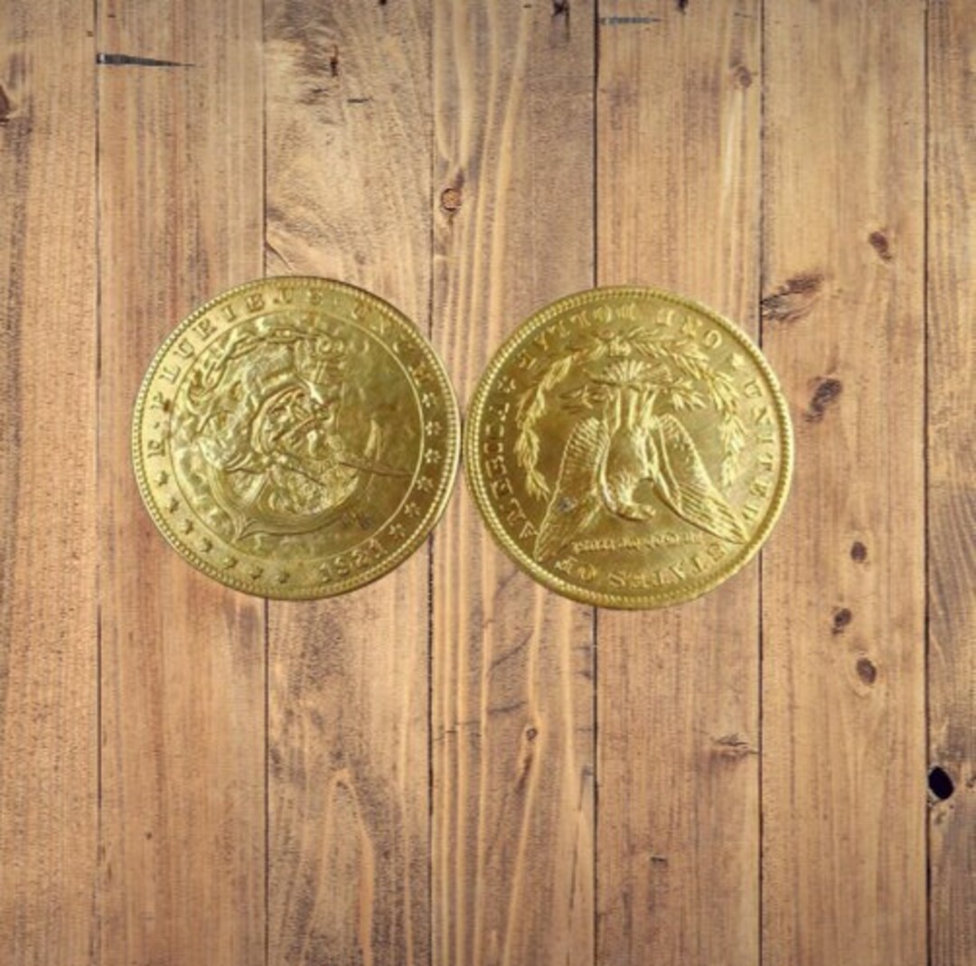 Gold Hobo Coin Skull Pirate Sailor Navy Ocean Sea American Dollar US ...