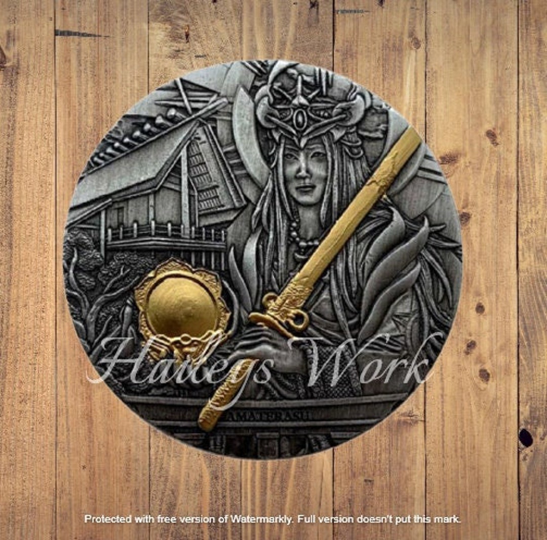 Amaterasu Omikami Coin God Goddess of the Sun Japenese Princess Queen ...
