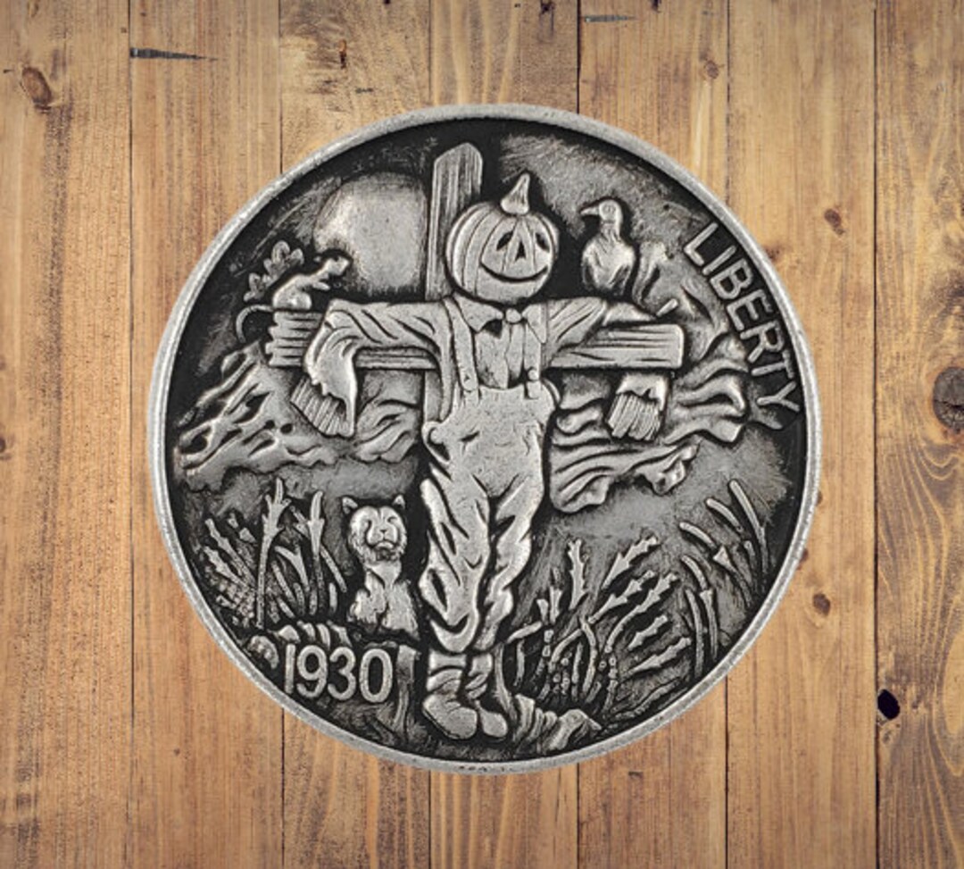 Hobo Coin Figurehead Pumpkin Halloween Scary Goth Fantasy American ...