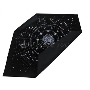 12 Constellations Tarot Card Tablecloth 50cm X 50cm Velvet Divination ...