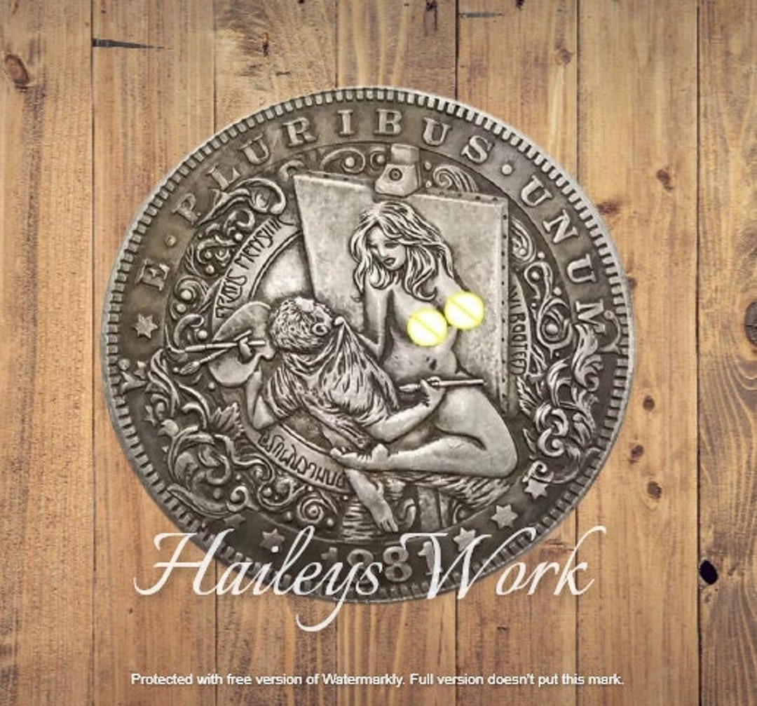Hobo Coin Artist Painter Love Come to Life Morgan Dollar Silver Casted ...