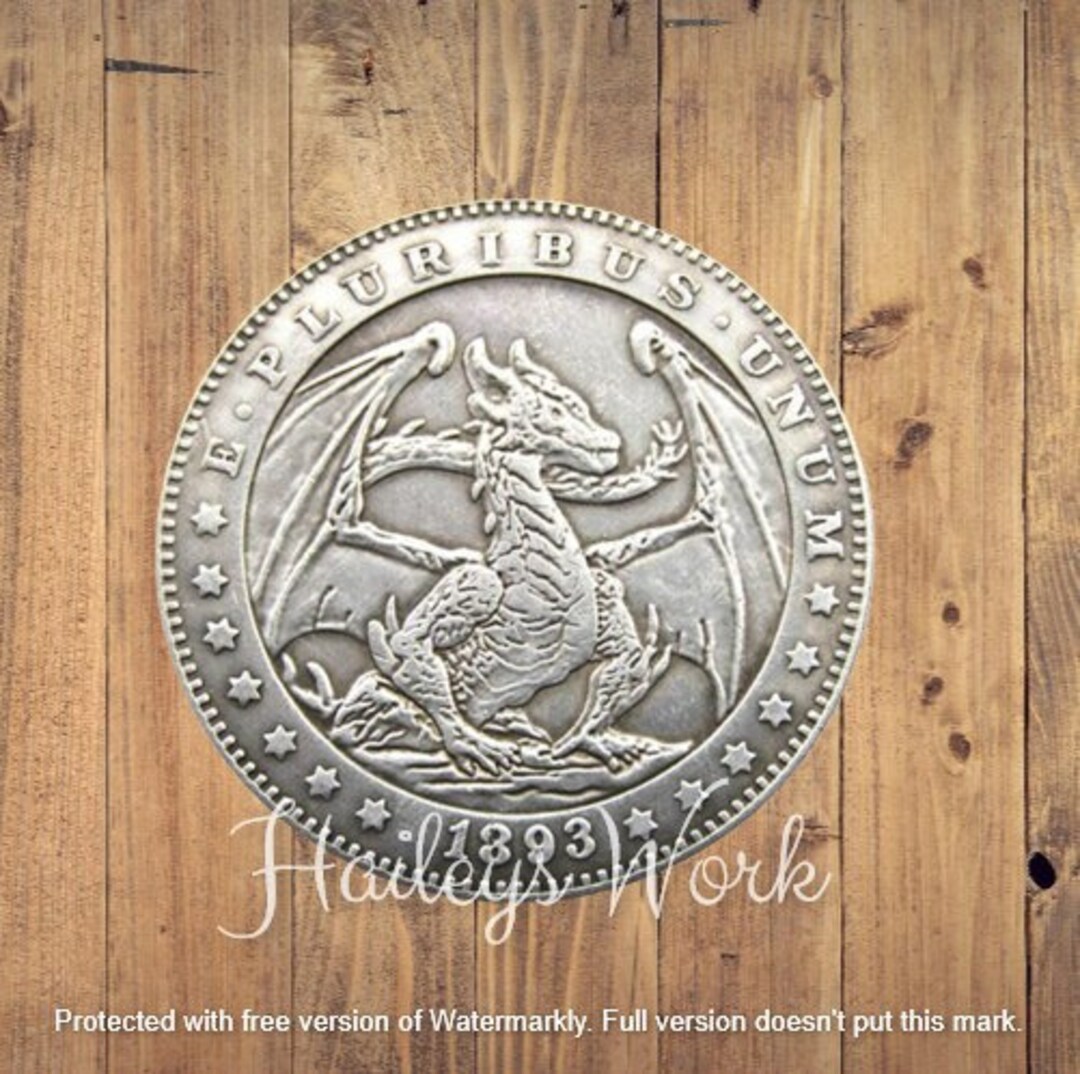 Hobo Nickel Coin Dragon Medieval Knight Game Movie Fantasy Morgan ...