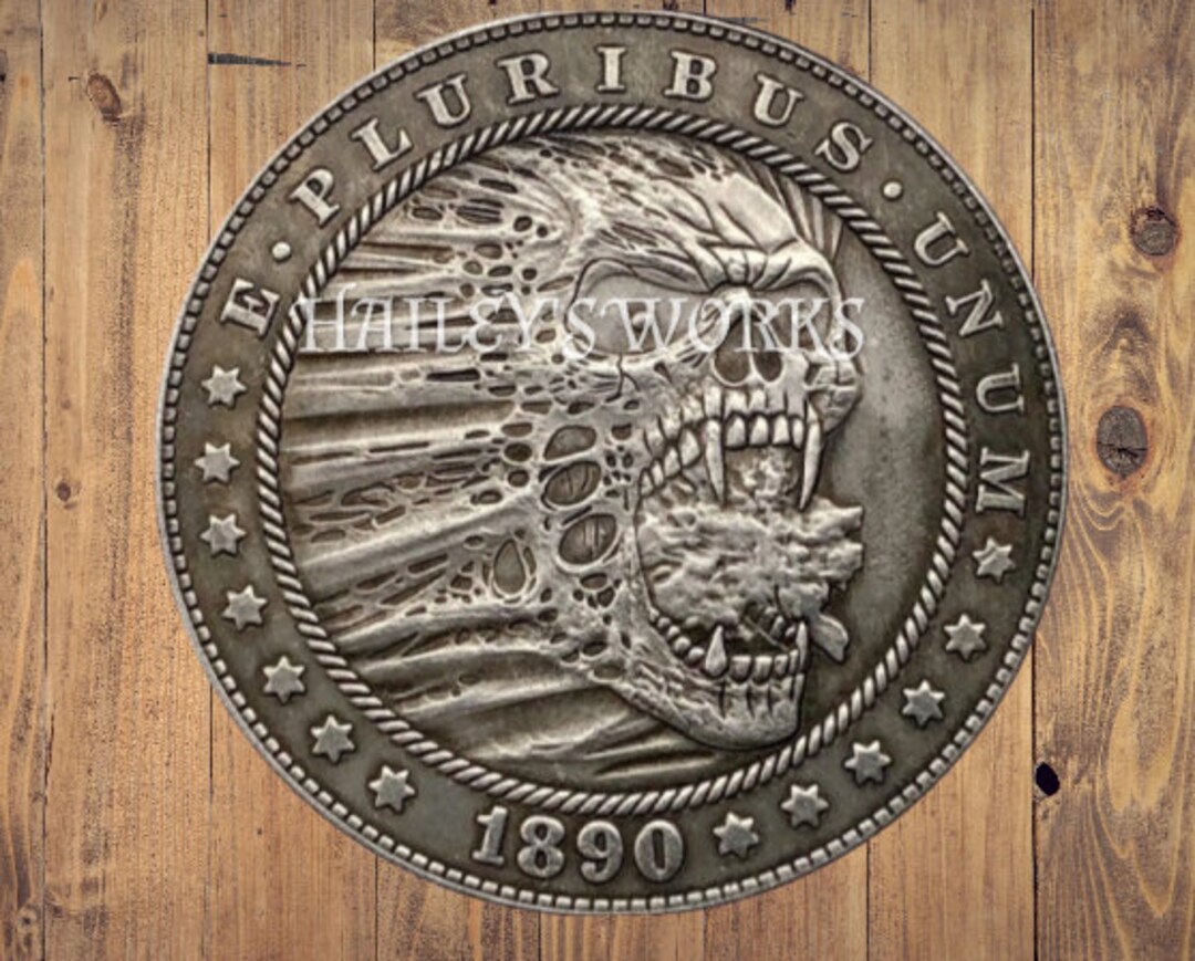 Hobo Nickel Skull Vampire Vlad Skeleton Warrior Morgan Dollar Silver ...