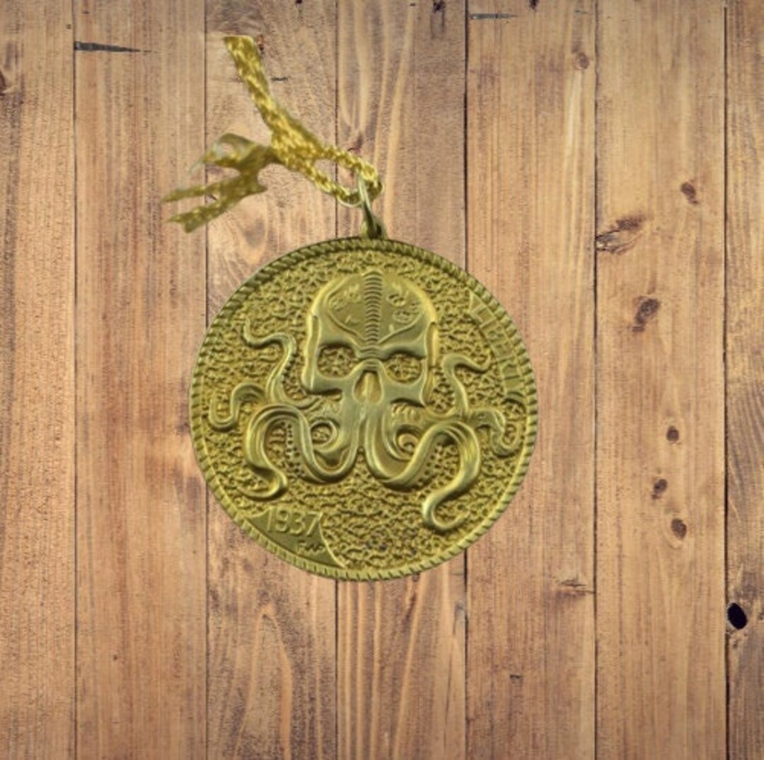 Hobo Coin Necklace Skull Cthulhu Sea Monster Skeleton Native American ...