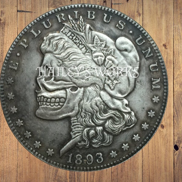 Morgan Skeleton Coin - Etsy