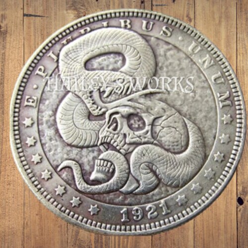 1899 Morgan Silver Dollar. Anubis/egyptian. Carved/hobo Coin. | Etsy