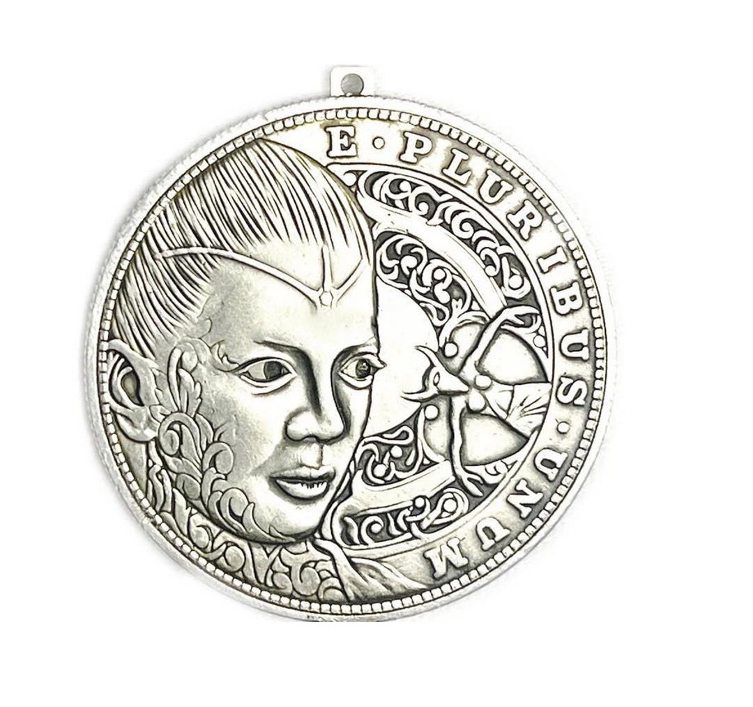 Roman Booteen a Womans Moving Eyes Morgan Dollar Silver Hobo Nickel ...