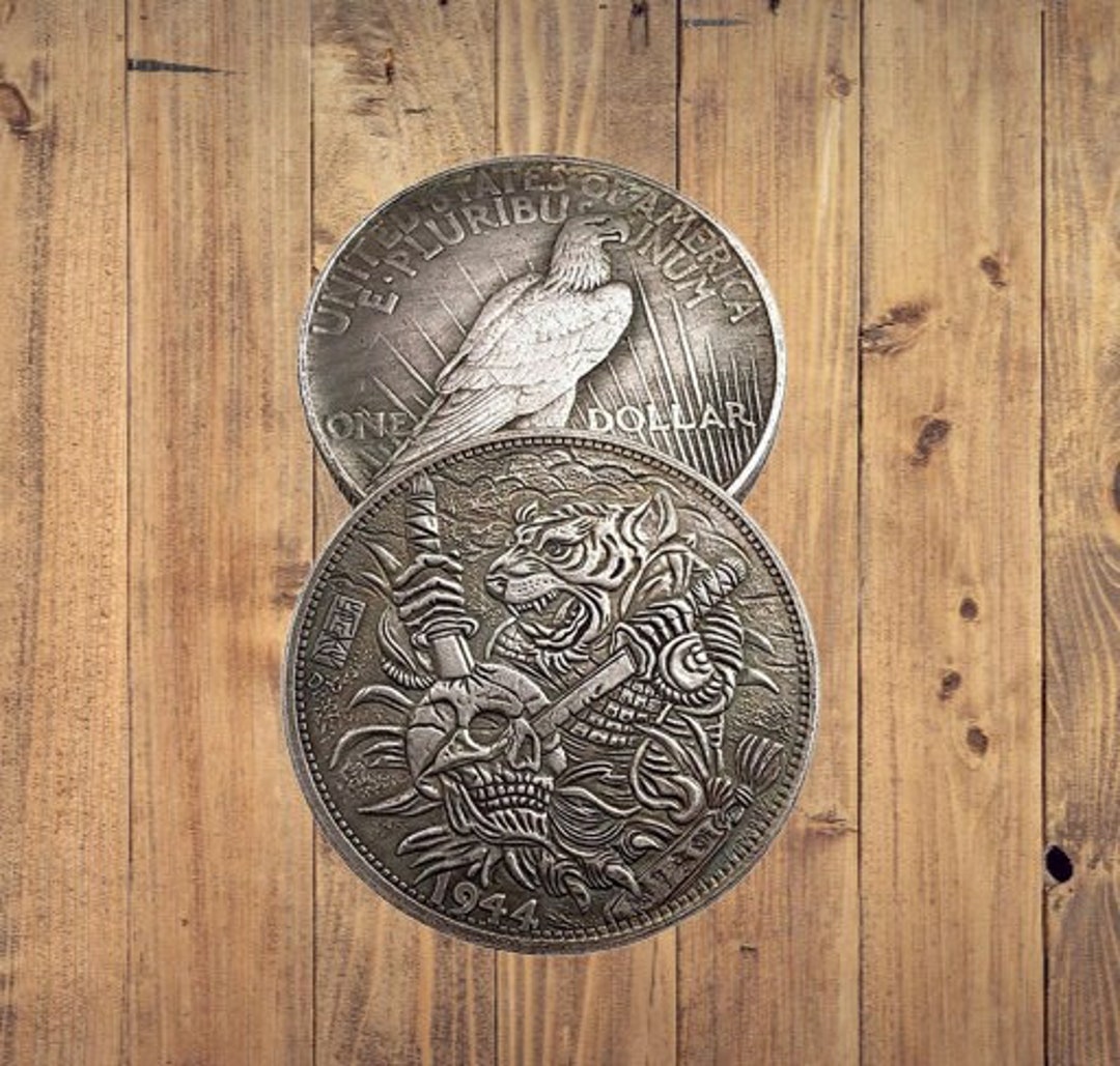 Hobo Nickel Tiger Samurai Commander Battle Skull God Medieval Fantasy ...