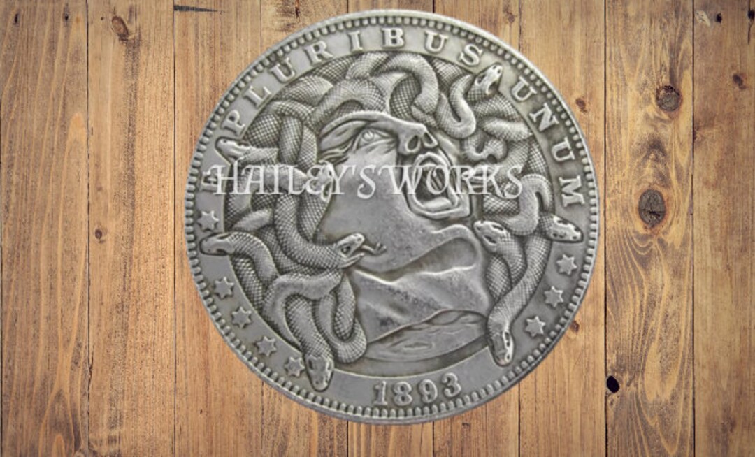 Hobo Nickel Medusa Greek God Rome Goddess Snakes Art Morgan Dollar ...