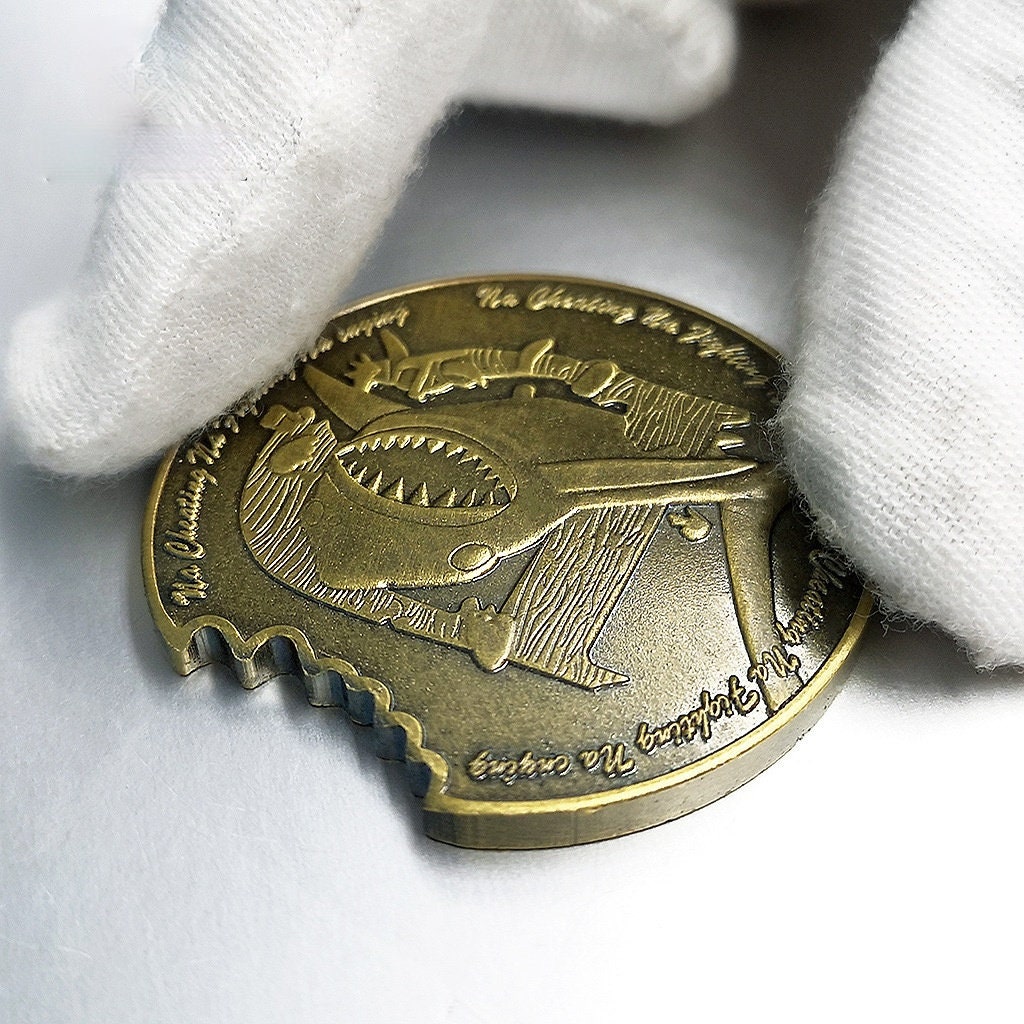 Shark Bite Attack Surfer Lucky Coin Ocean Commemorative Island | Etsy