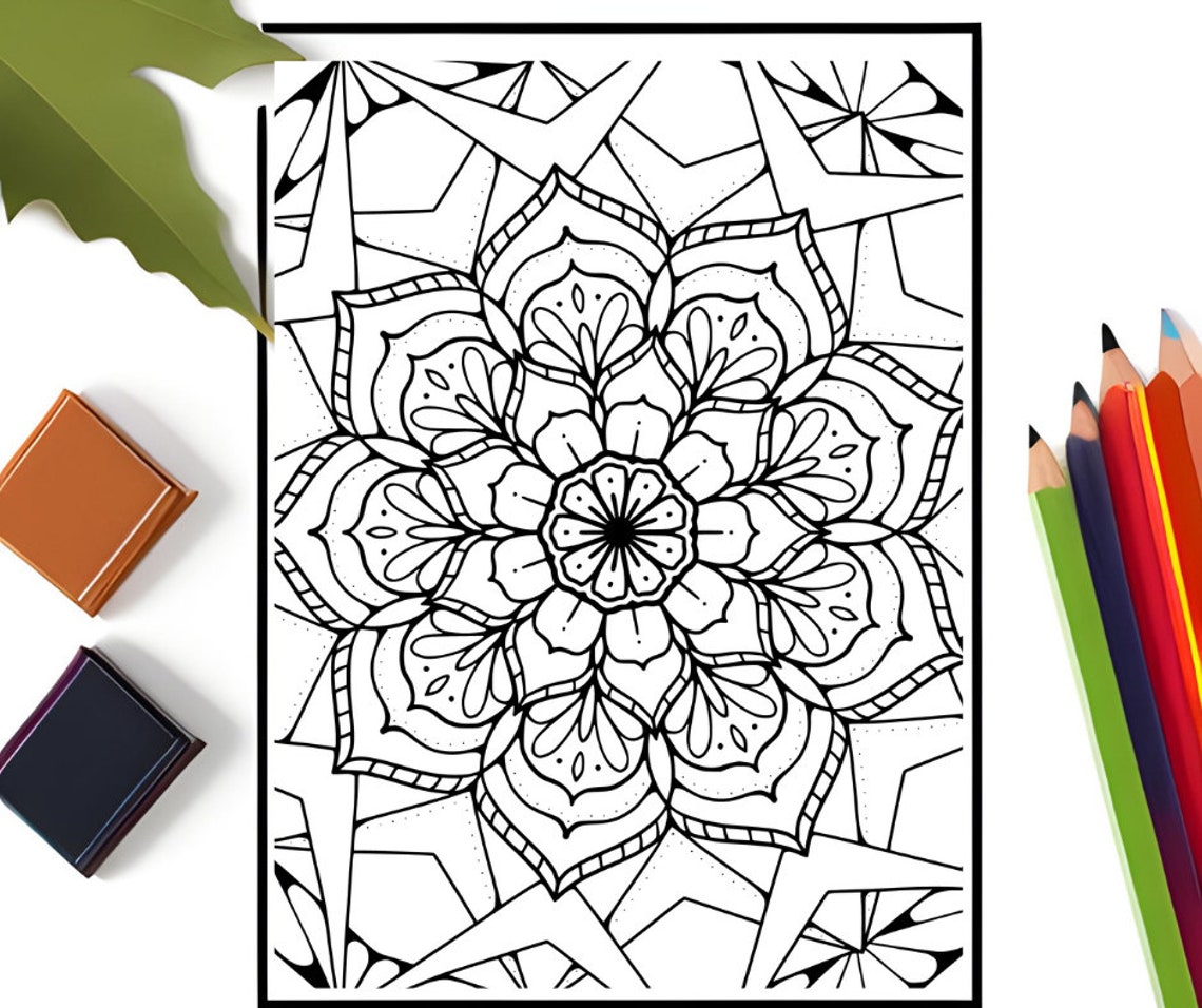 Enchanting Mandala Masterpieces. Intricate Mandala Coloring Pages for a ...