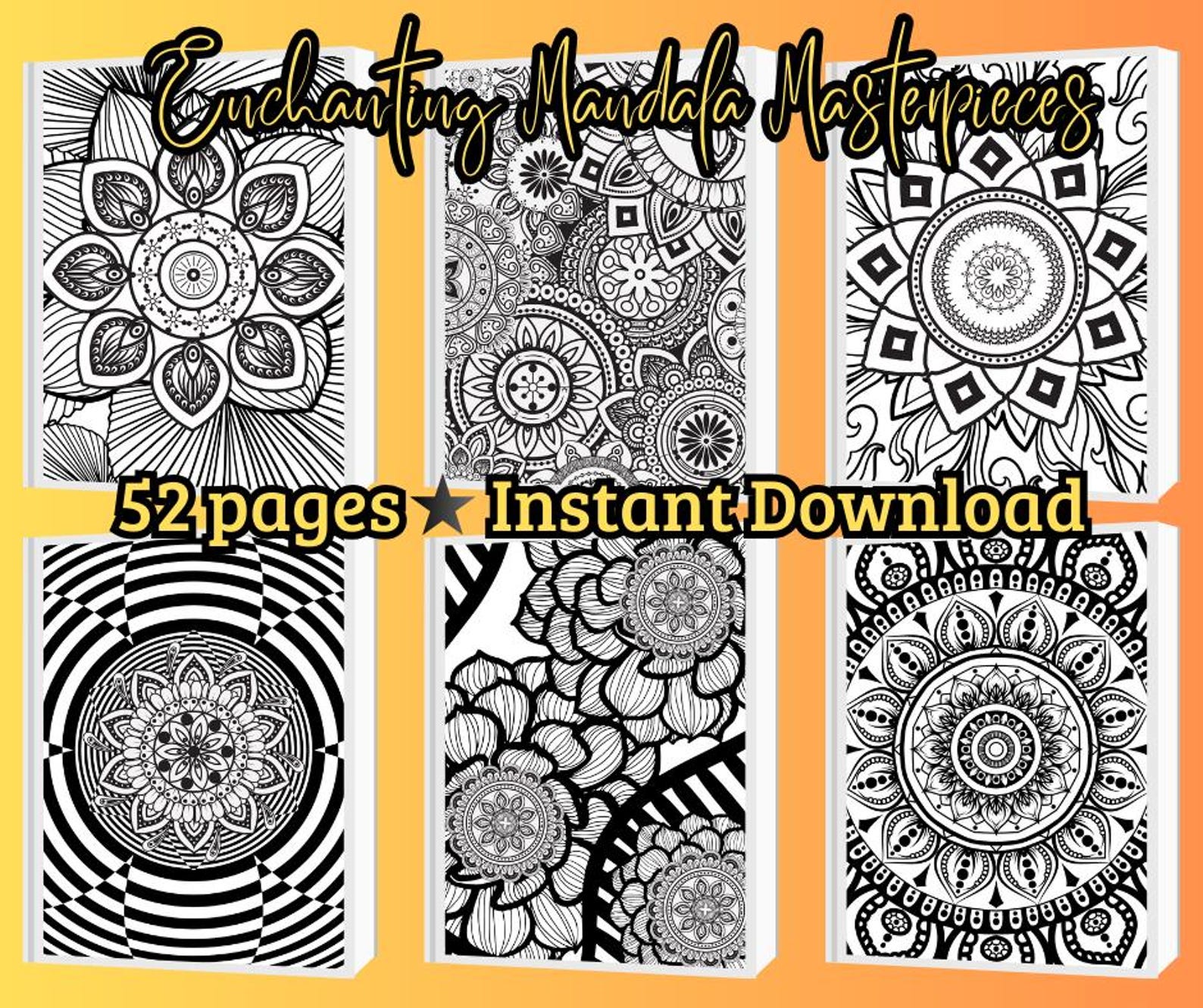 Enchanting Mandala Masterpieces | Intricate Printable Mandala Coloring ...