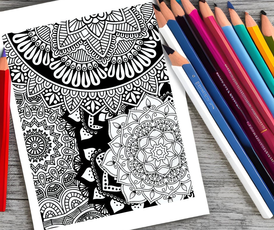 Enchanting Mandala Masterpieces. Intricate Mandala Coloring Pages for a ...