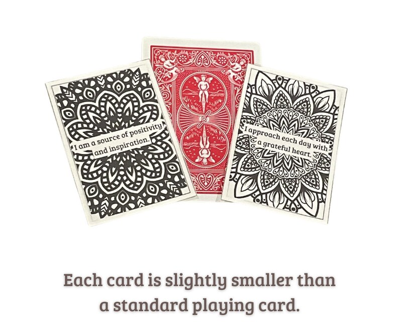 63 Printable Mindful Mandala Affirmation Card. Black and White Mindful ...