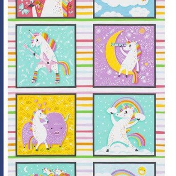 Unicorn Fabric Panel - Etsy