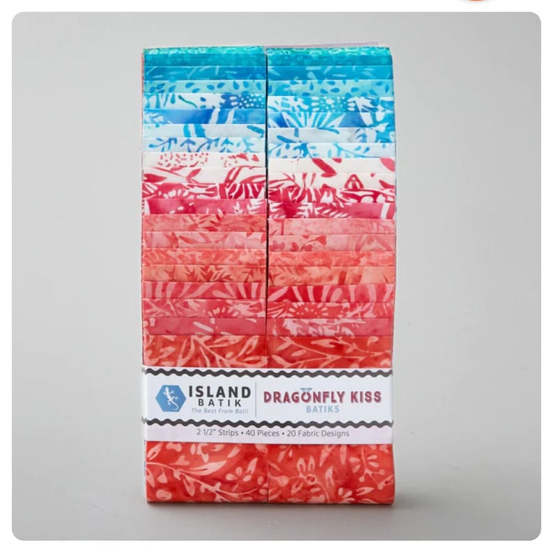 Dragonfly Kiss Batik Cotton Strip Set/jelly Roll by Island Batik - Etsy