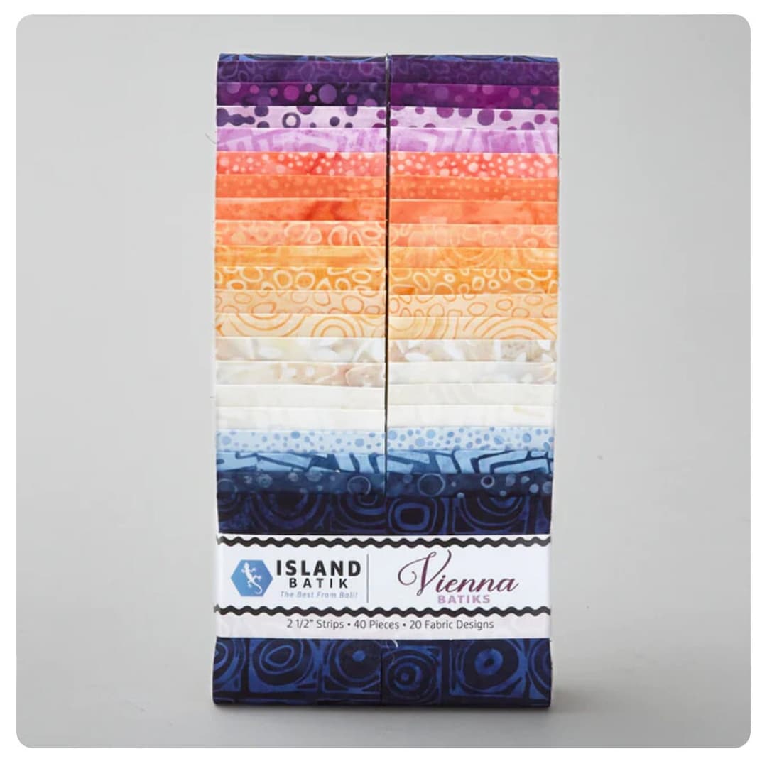 Vienna Cotton Batik Strip Set/jelly Roll by Island Batik - Etsy