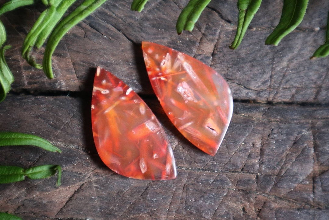 Tube Agate Pair - Etsy