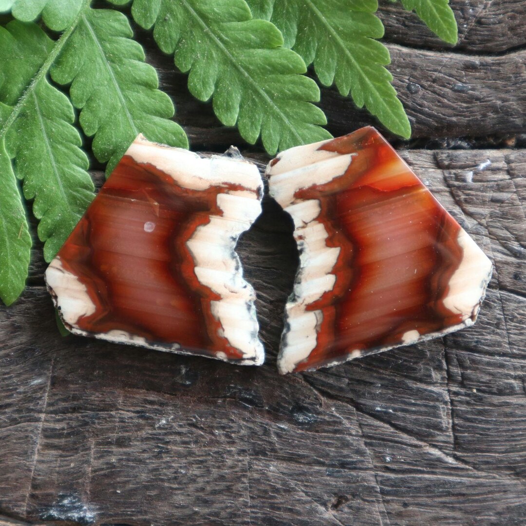 Sumatran Agate Pair – Natural Stone Cabochons – Healing Crystals ...
