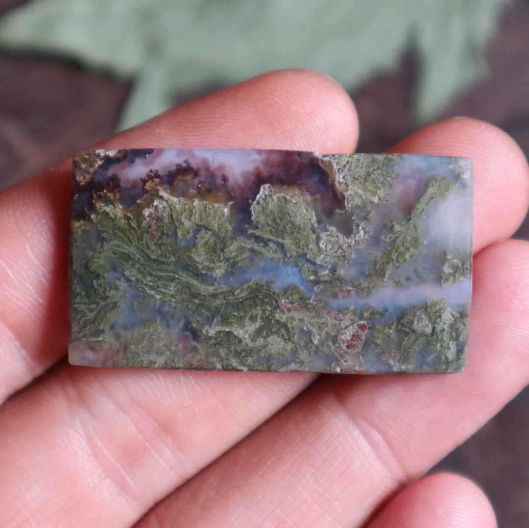 Moss Agate Rectangle Shape Step Cut, Natural Moss Agate Loose Gemstone ...