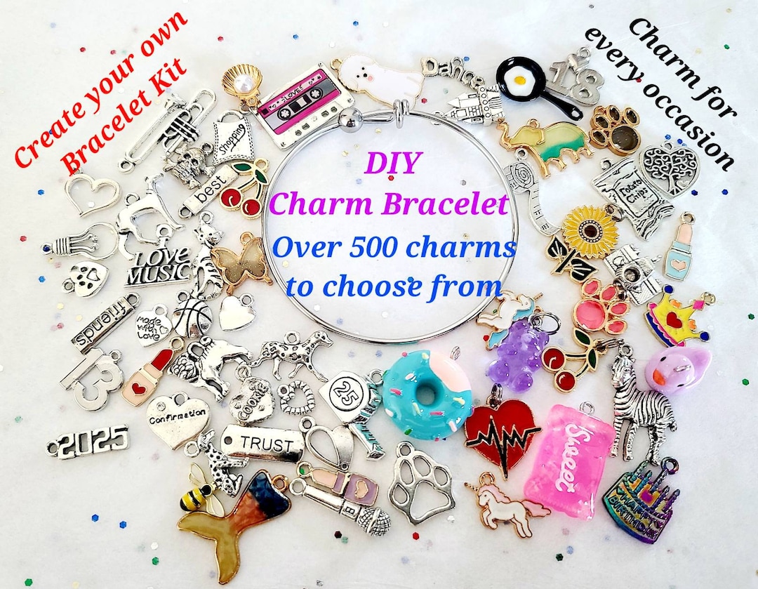 DIY Bracelet Making Kit, Make Your Own Charm Bracelet, DIY Jewelry ...