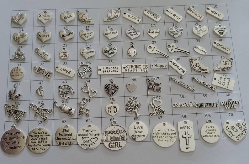 Personalized Charm Bracelet Custom Charm Bracelet Initial | Etsy