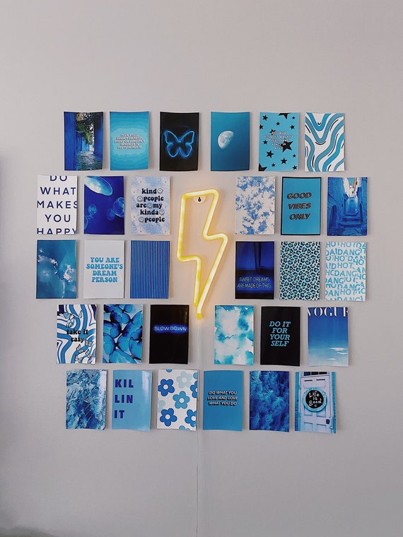 Feelin' Blue Wall Photo Collage | Etsy