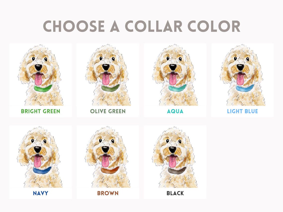 Print Goldendoodle (light) Illustration | Watercolor Art Print - Etsy
