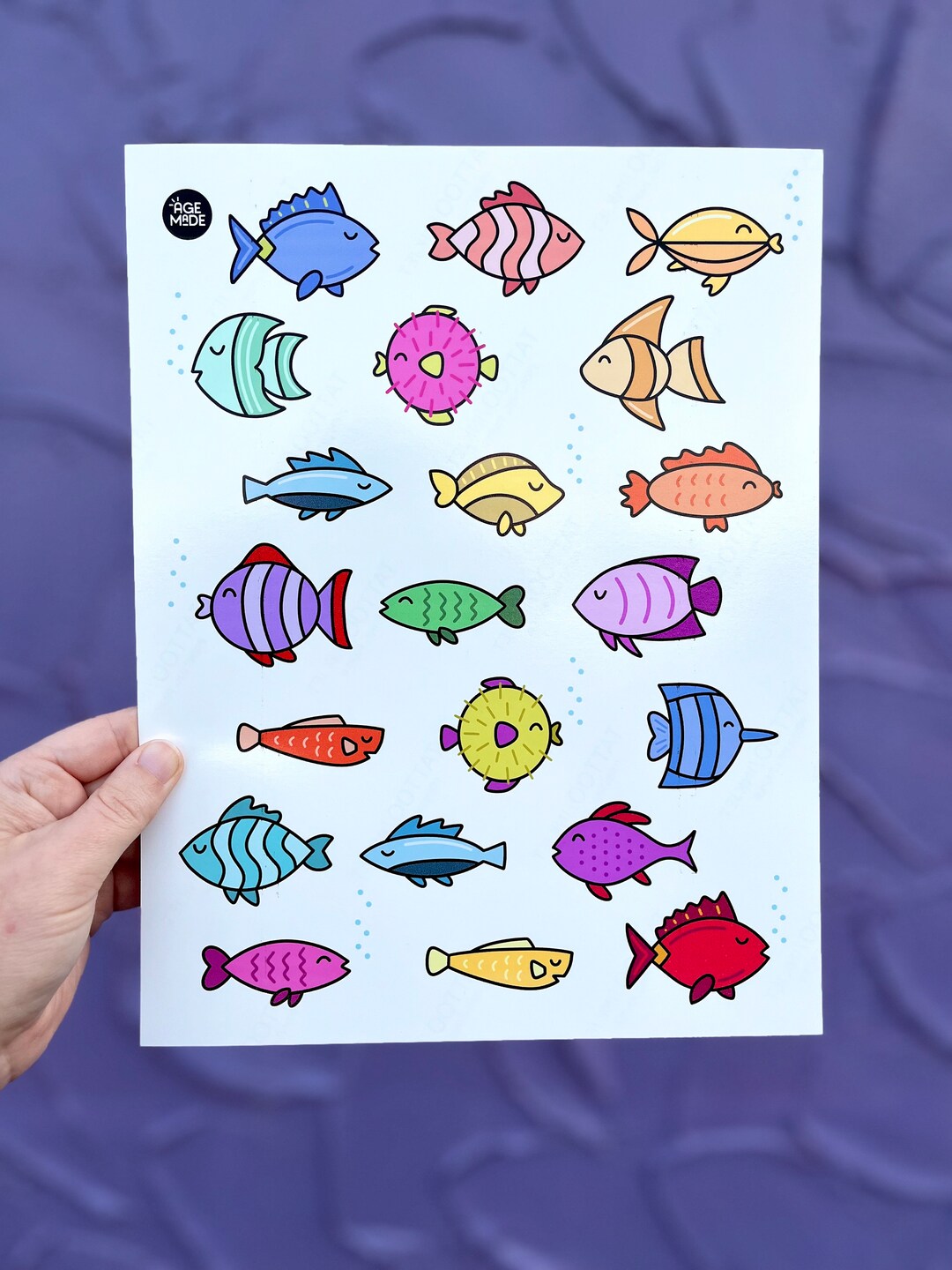 Fish Temporary Tattoo Sheet - Etsy