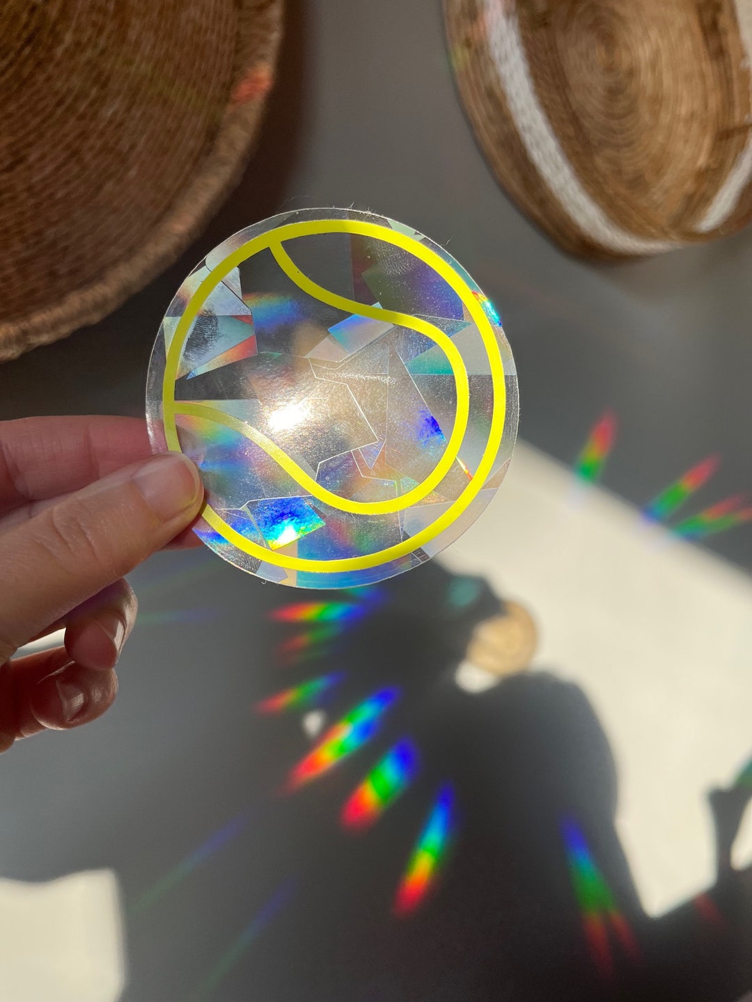 Tennis Ball Suncatcher | Rainbow Window Sticker | Rainbow Maker Prism ...