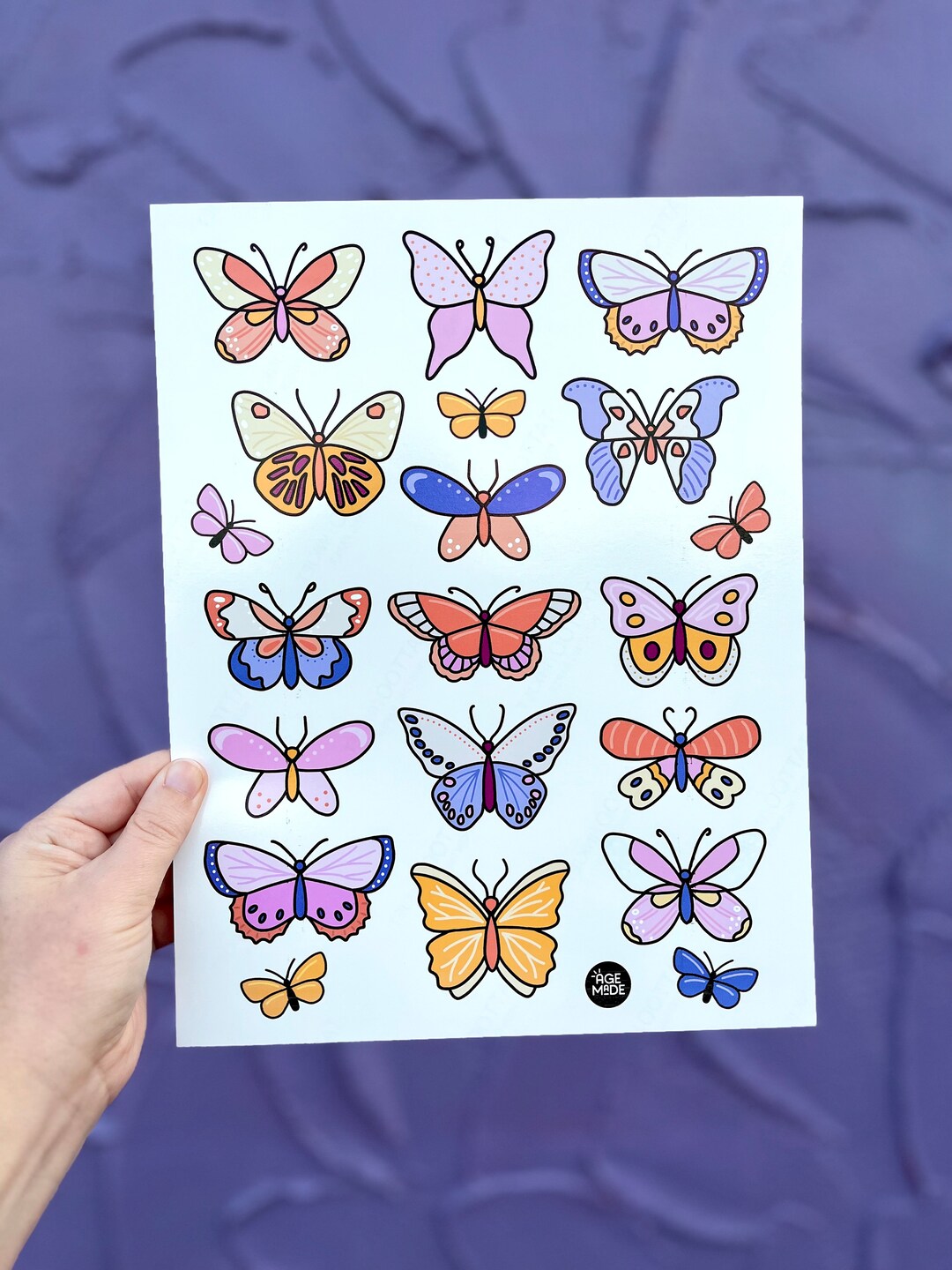 Butterfly Temporary Tattoo Sheet - Etsy