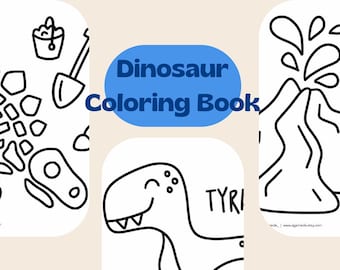 Printable Dino Delights Dinosaur Coloring Book for Young ...
