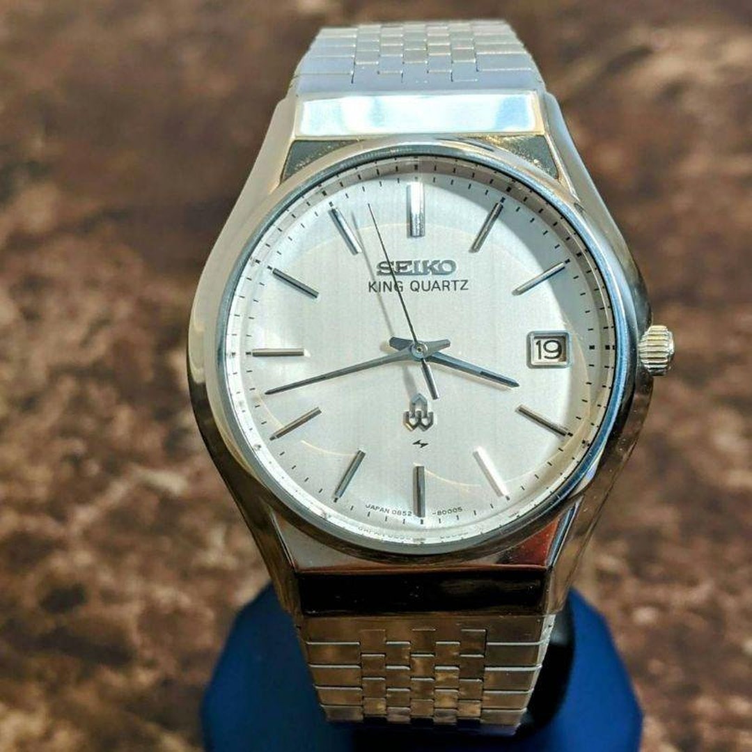 Rare Auth Vintage SEIKO King Quartz Watch 0852-8001 SS Quartz Watch ...