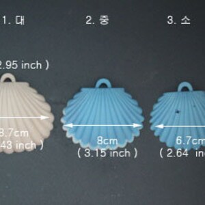 Shell Clam 2D Handmade Silicone Mold, Candle Wax Soap Plaster Resin ...