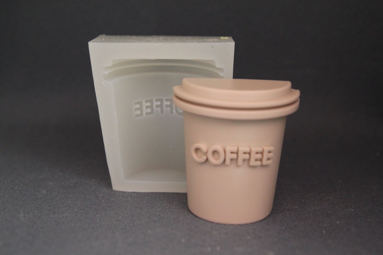 Coffee Logo Cup 2D Handmade Silicone Mold,candle Wax Soap Plaster Resin ...