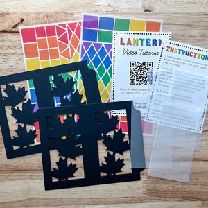 Fall Lantern Craft Kit for Kids, Luminaries Fall Decor, Sticker Crafts ...