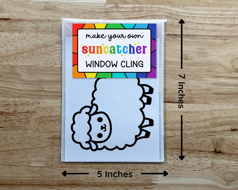 Sheep Suncatcher Craft Kit, Farm Window Decal, Sheep Gifts for Kids ...