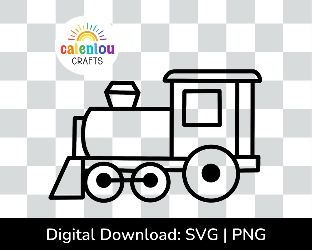 Train Outline PNG SVG, Commercial Use Instant Digital Download, Vehicle ...