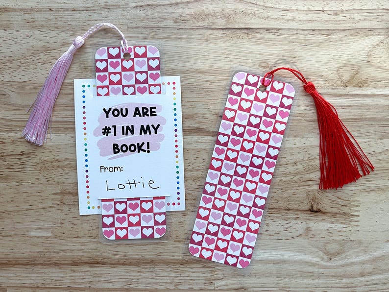Valentine Bookmarks for Students, Classroom Valentine's Day Favors Bulk ...