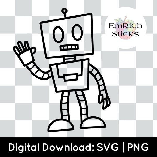 Robot Svg - Etsy